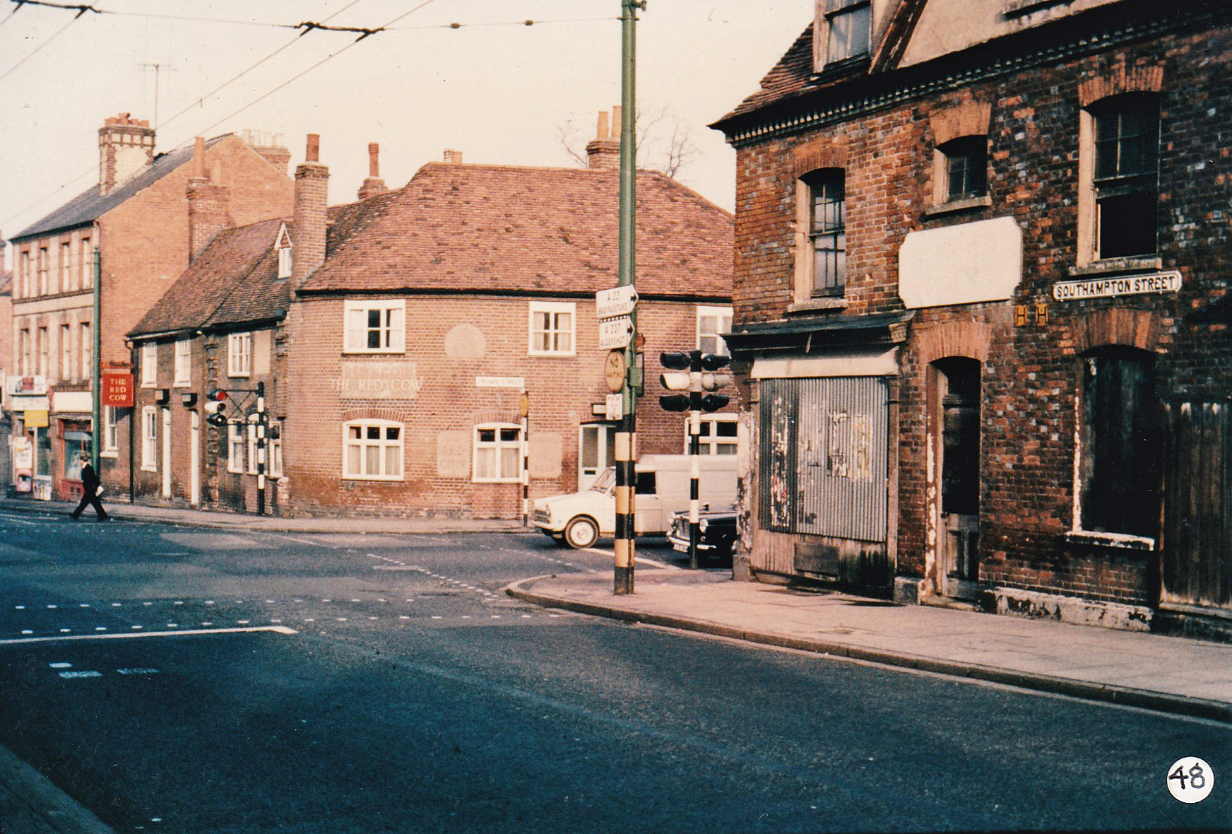 Southampton Street and Red Cow Public House, Reading. c1966. (A view at ...